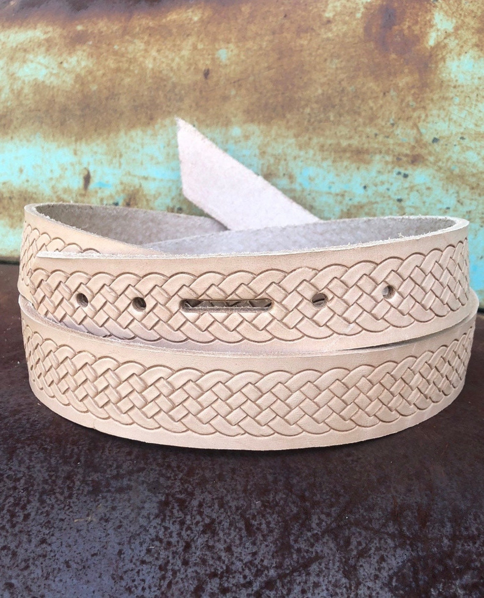 Embossed Belt Blank Celtic Knot Pattern - Etsy