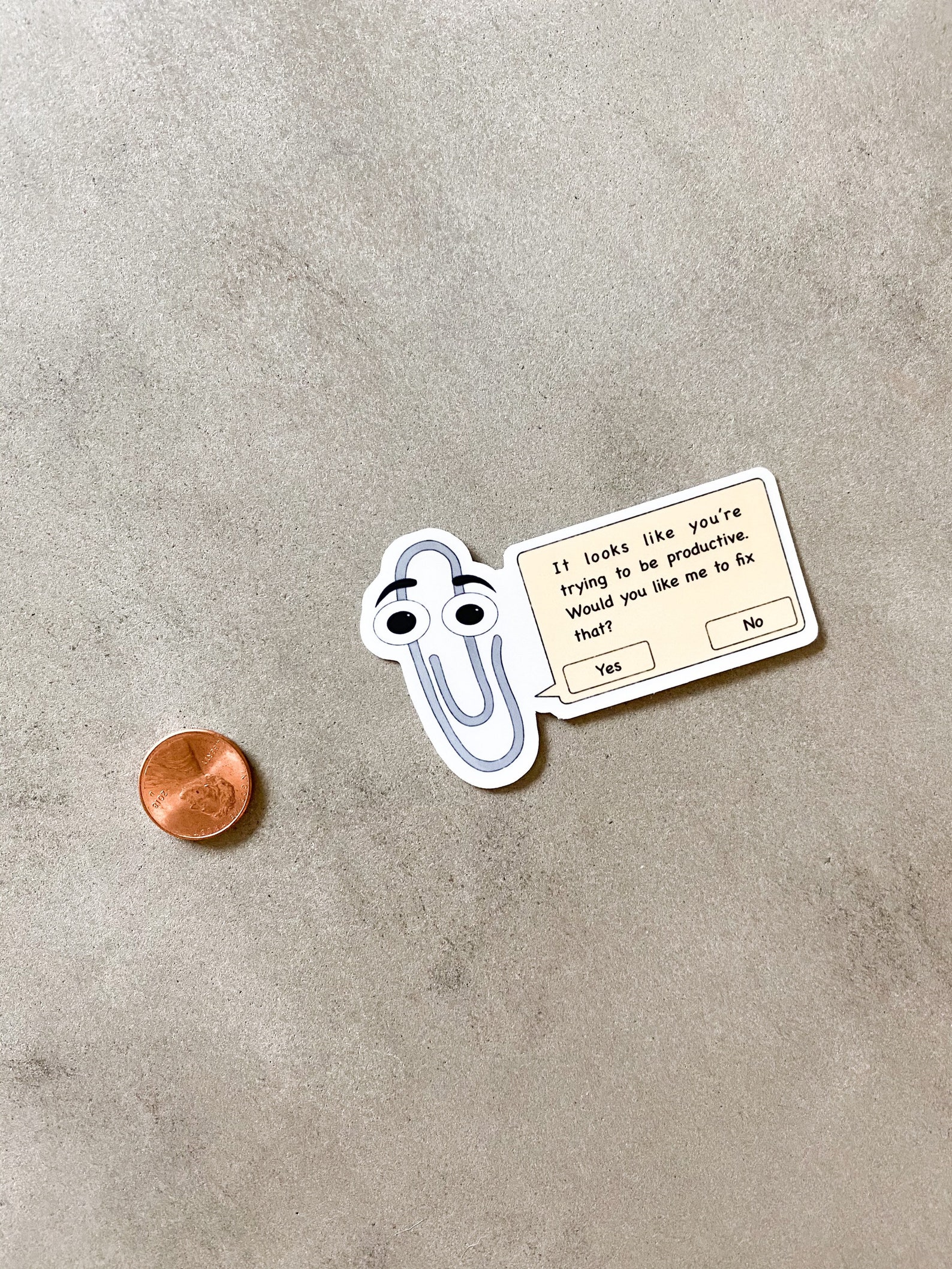 Clippy the Paperclip Matte Sticker Funny Stickers Geeky | Etsy