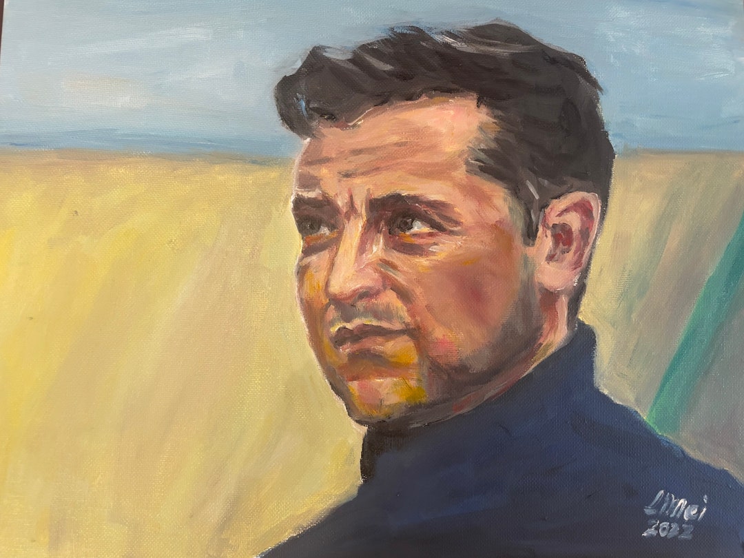 ZELENSKY PORTRAIT Zelensky Art Zelensky Poster Oil Art Painting ...