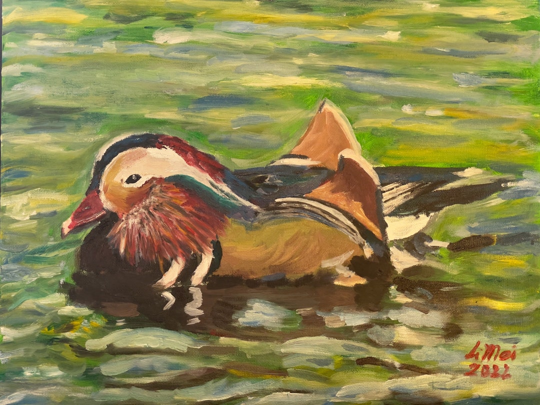 MANDARIN DUCK ART Mandarin Duck Art Mandarin Duck Poster Nature Wall ...