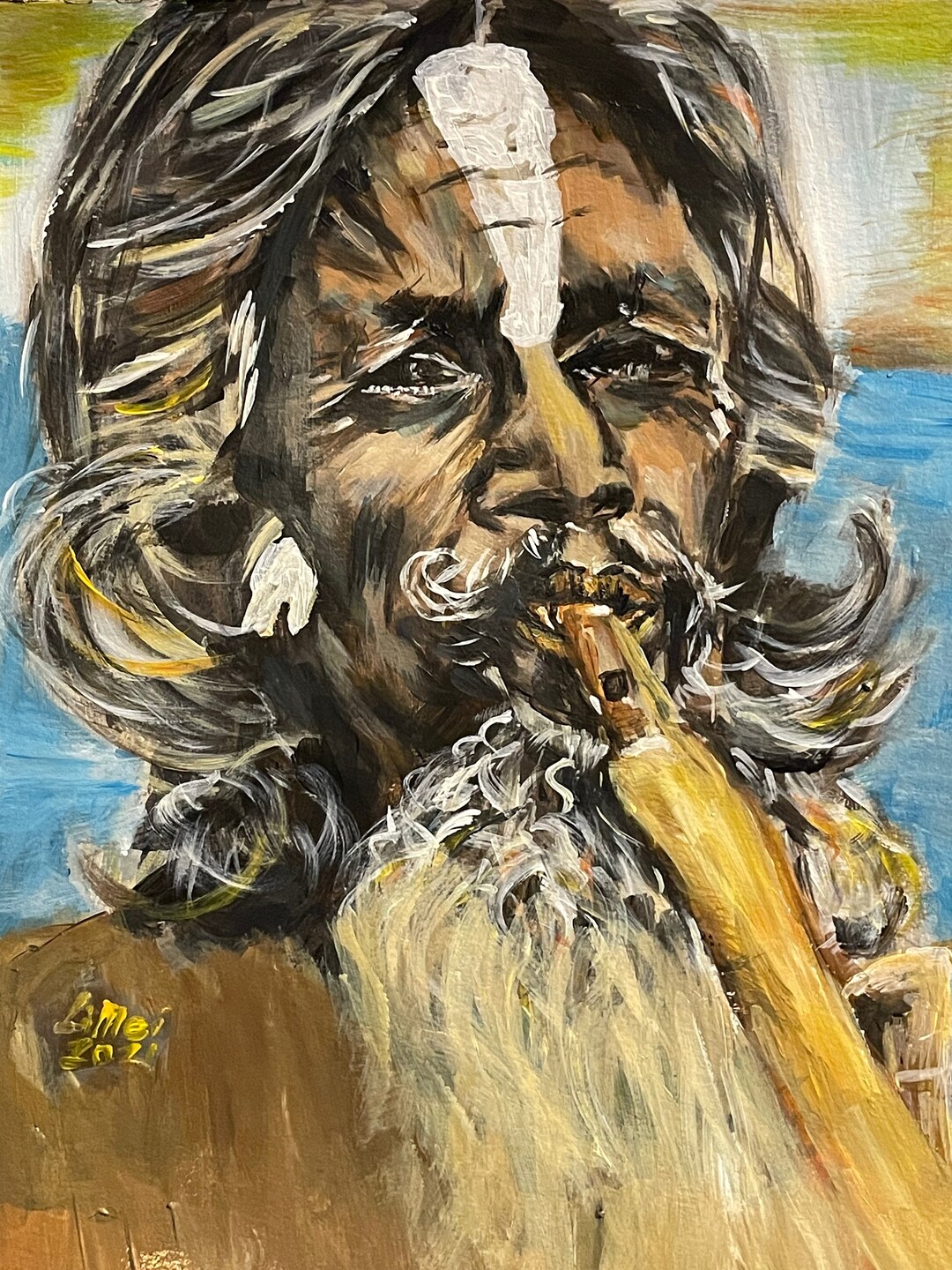 HINDU GURU CANVAS Guru Painting Hindu Guru Portrait Guru Portrait ...