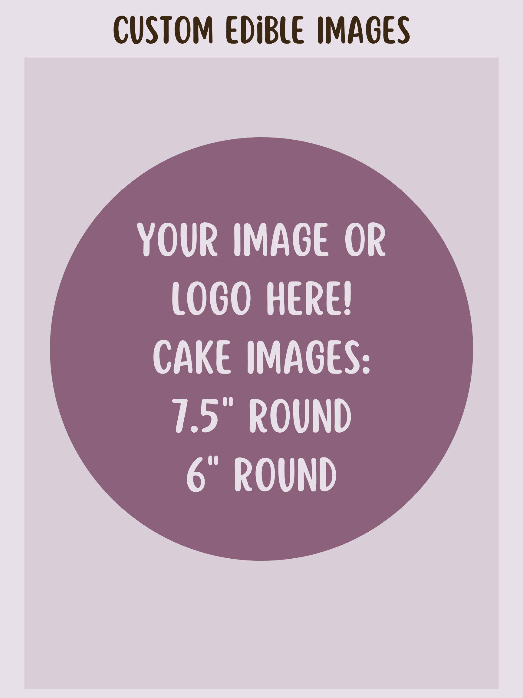 Edible Image Circles Your Images/logos Printed Multiple Sizes Round ...