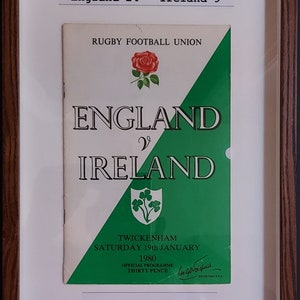 Framed Rugby Programmes Made to Order Designed by You - Etsy UK
