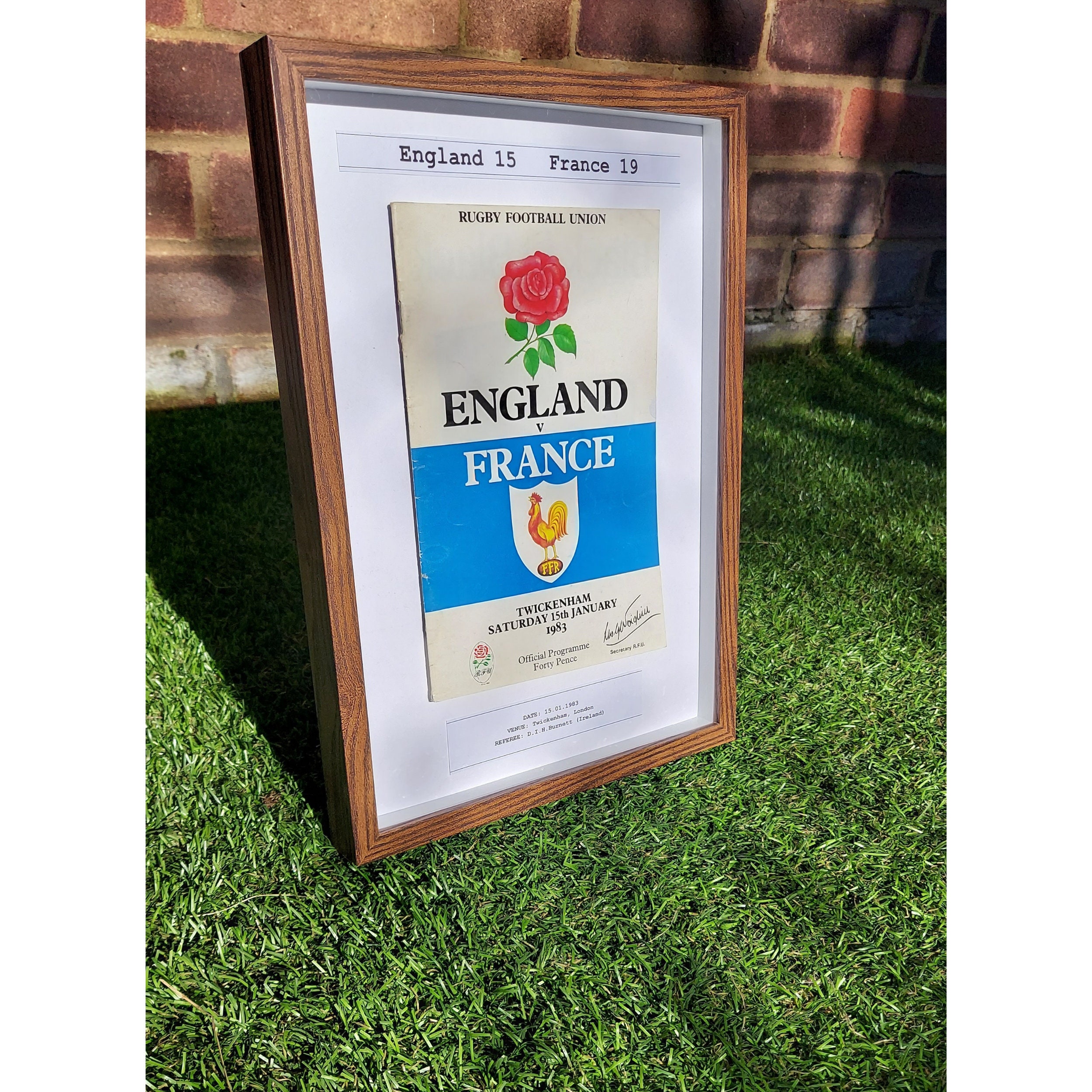 Framed Rugby Programmes Made to Order Designed by You - Etsy UK