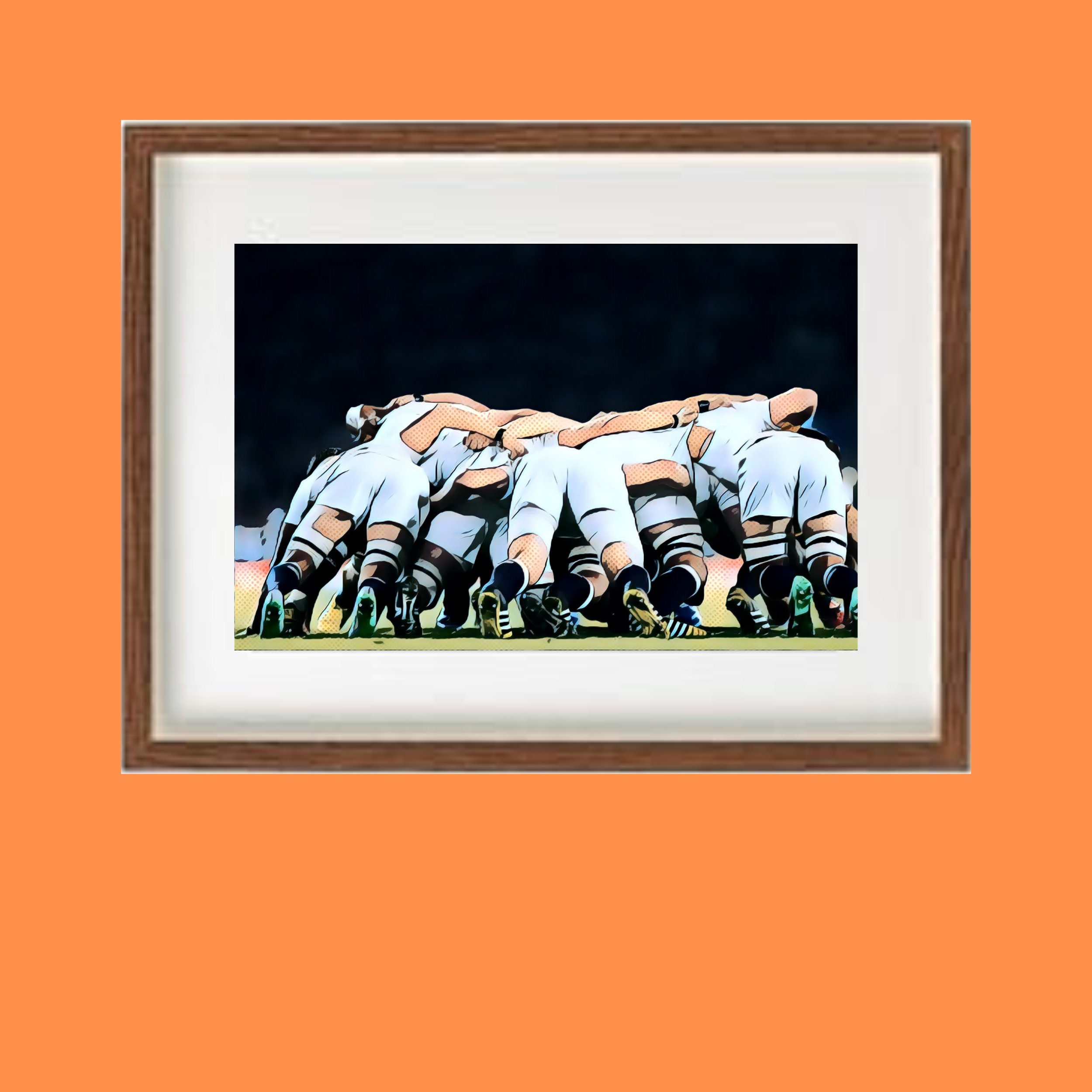Rugby Print, SCRUM DOWN, England V France, Collectable Pop Art Gift ...