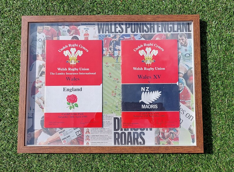 Framed Rugby Programmes Made to Order Designed by You - Etsy UK