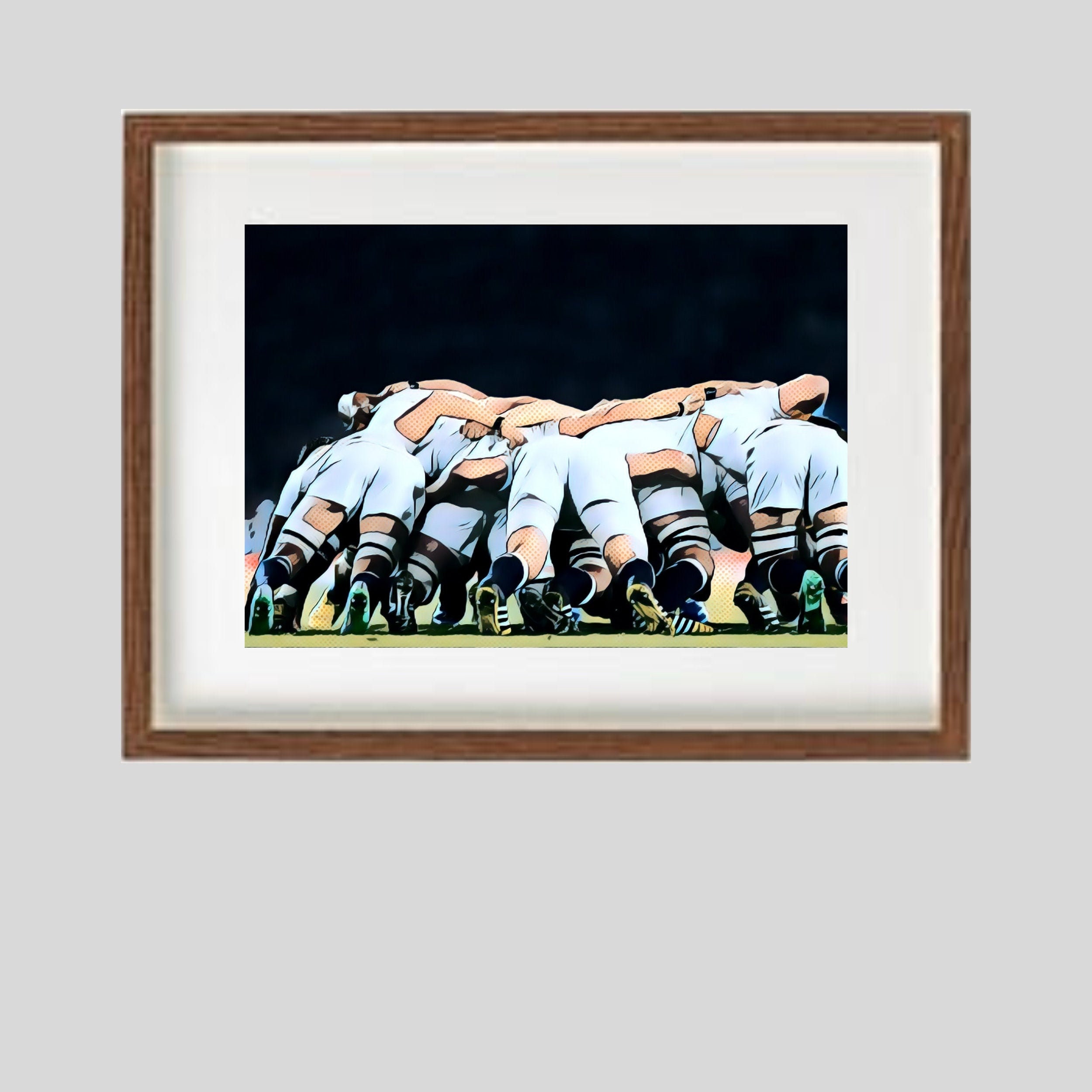 Rugby Print, SCRUM DOWN, England V France, Collectable Pop Art Gift ...
