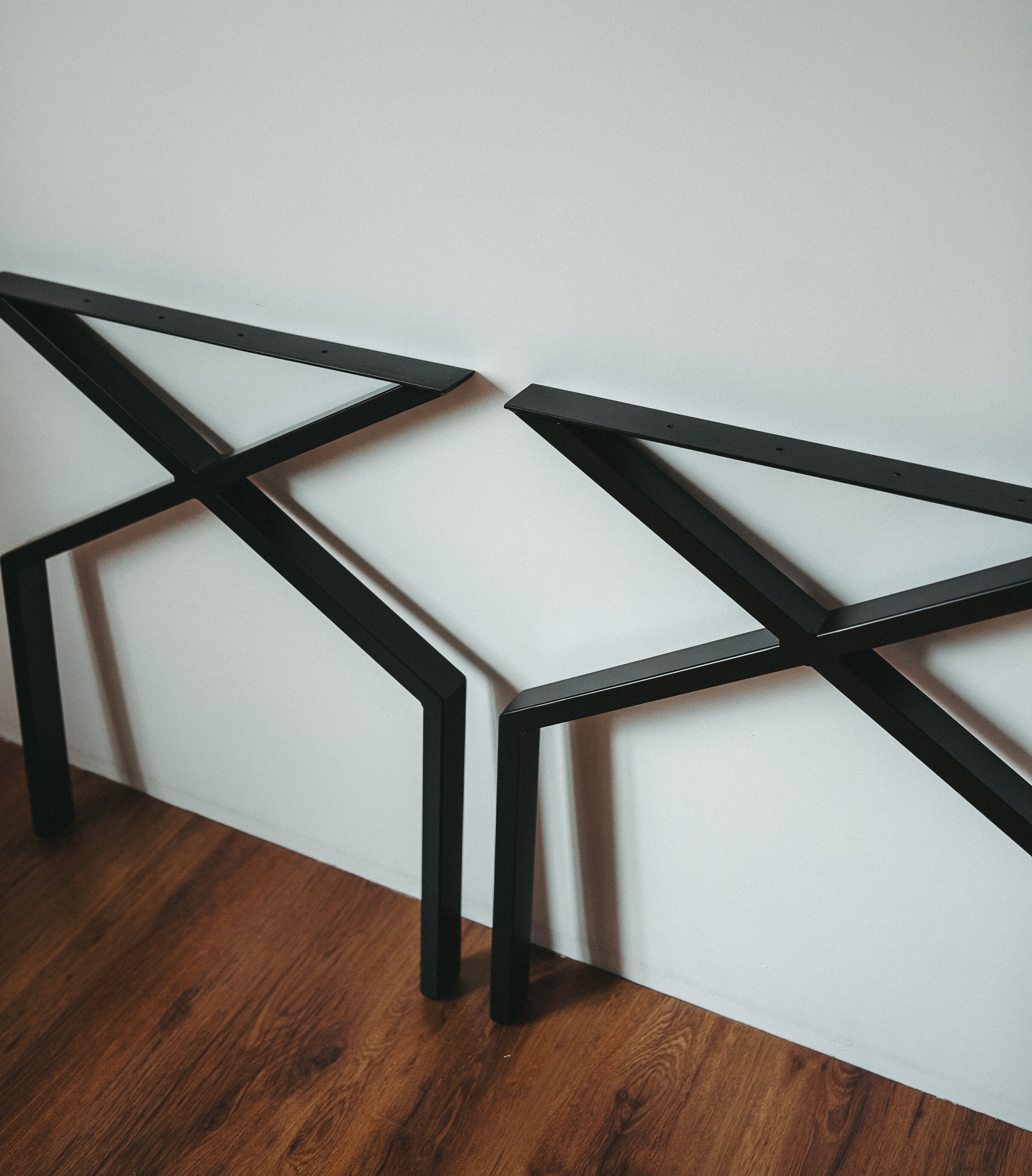 Table Legs Set of 2 Metal Table Base Steel Legs Wood | Etsy