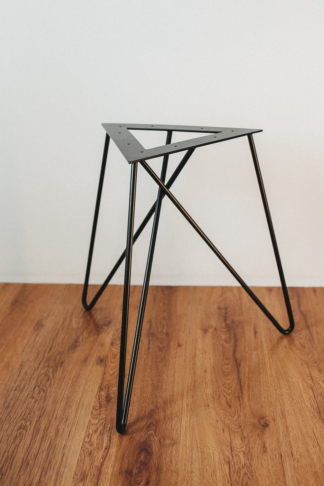 Metal Table Leg for Heavy Round Table Top Metal Hairpin Triangle Leg ...