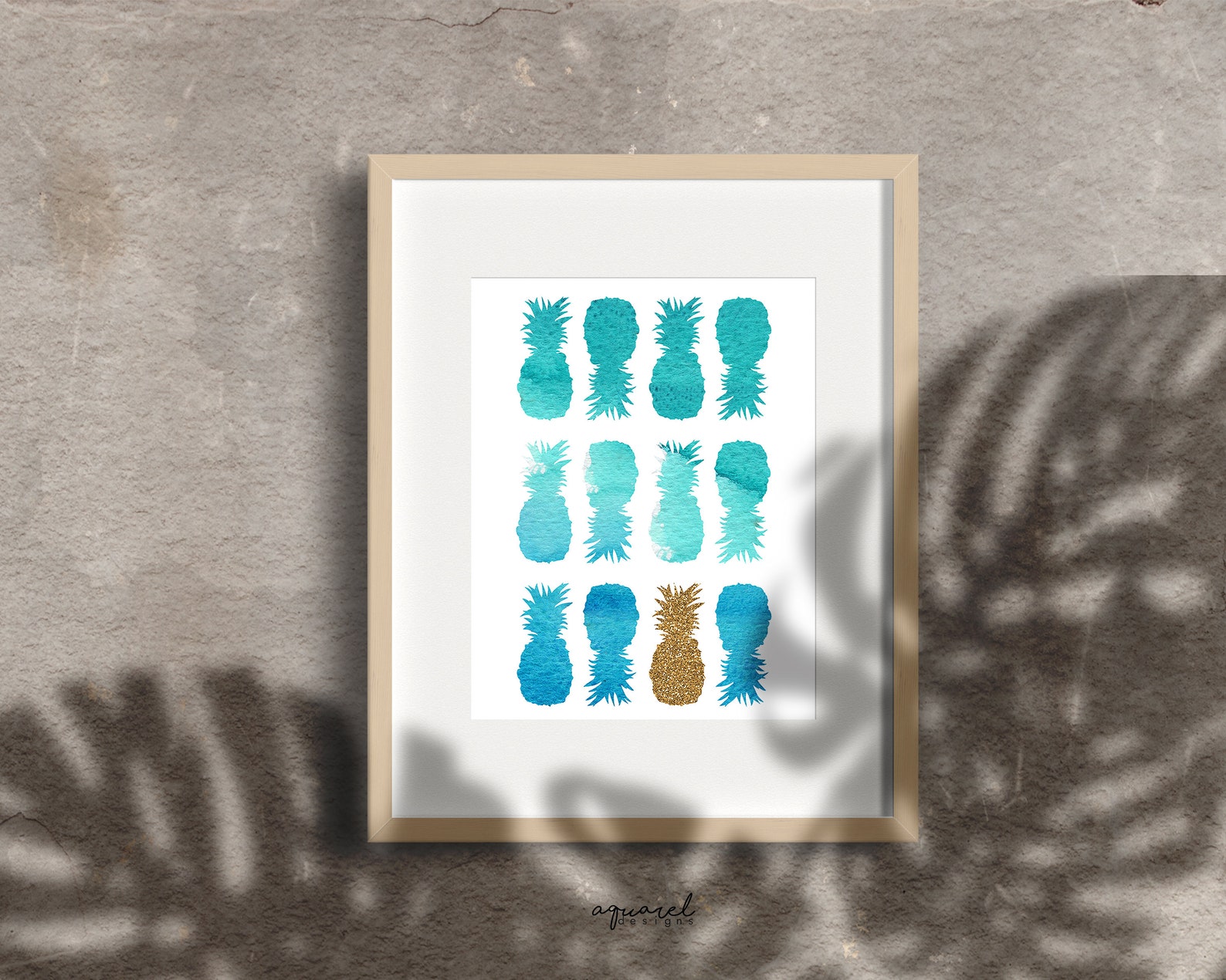 DIGITAL DOWNLOAD Pina Colada piña set of 3 Wall Decor | Etsy