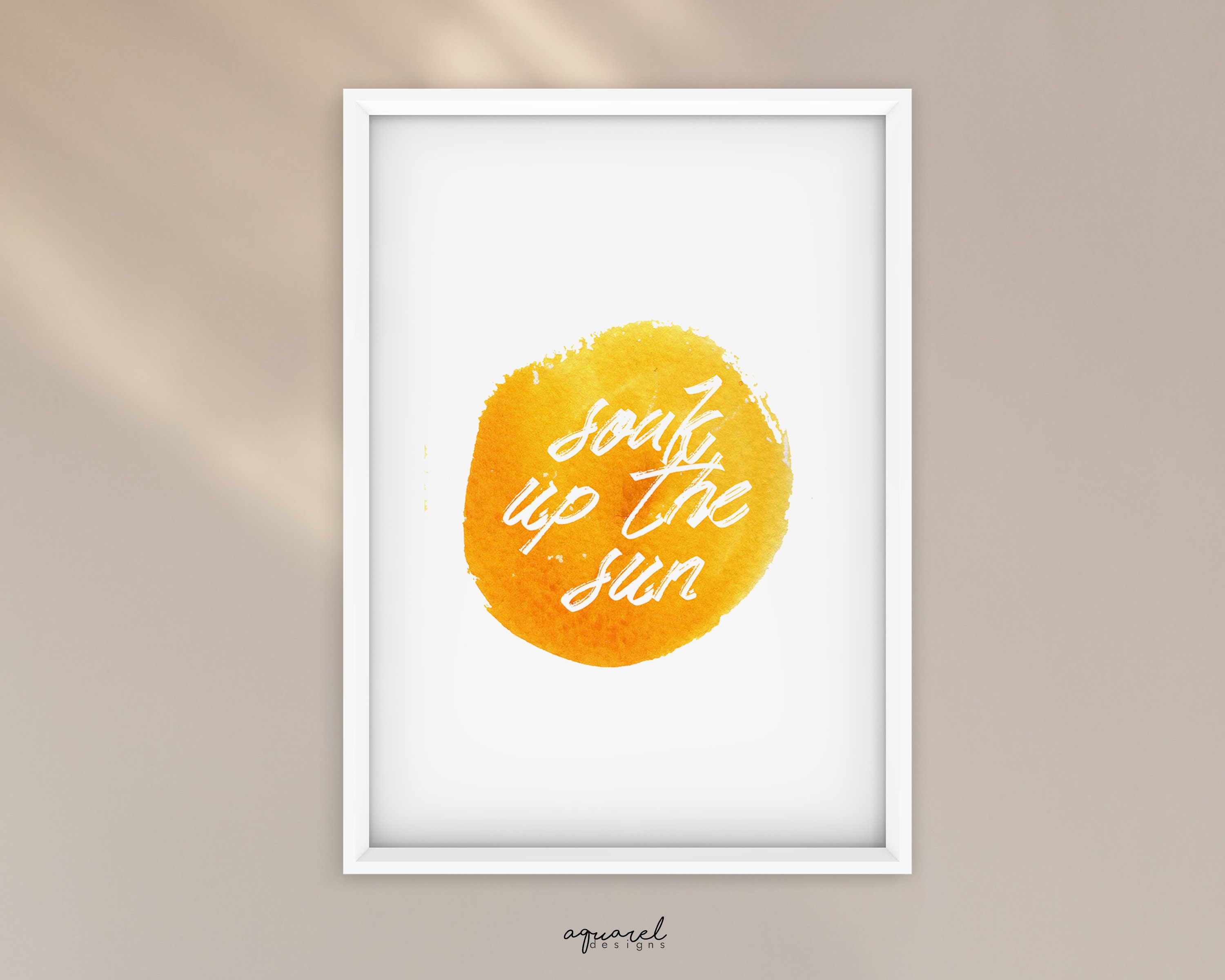 Soak up the Sun DIGITAL DOWNLOAD Sunset Tropical Print | Etsy