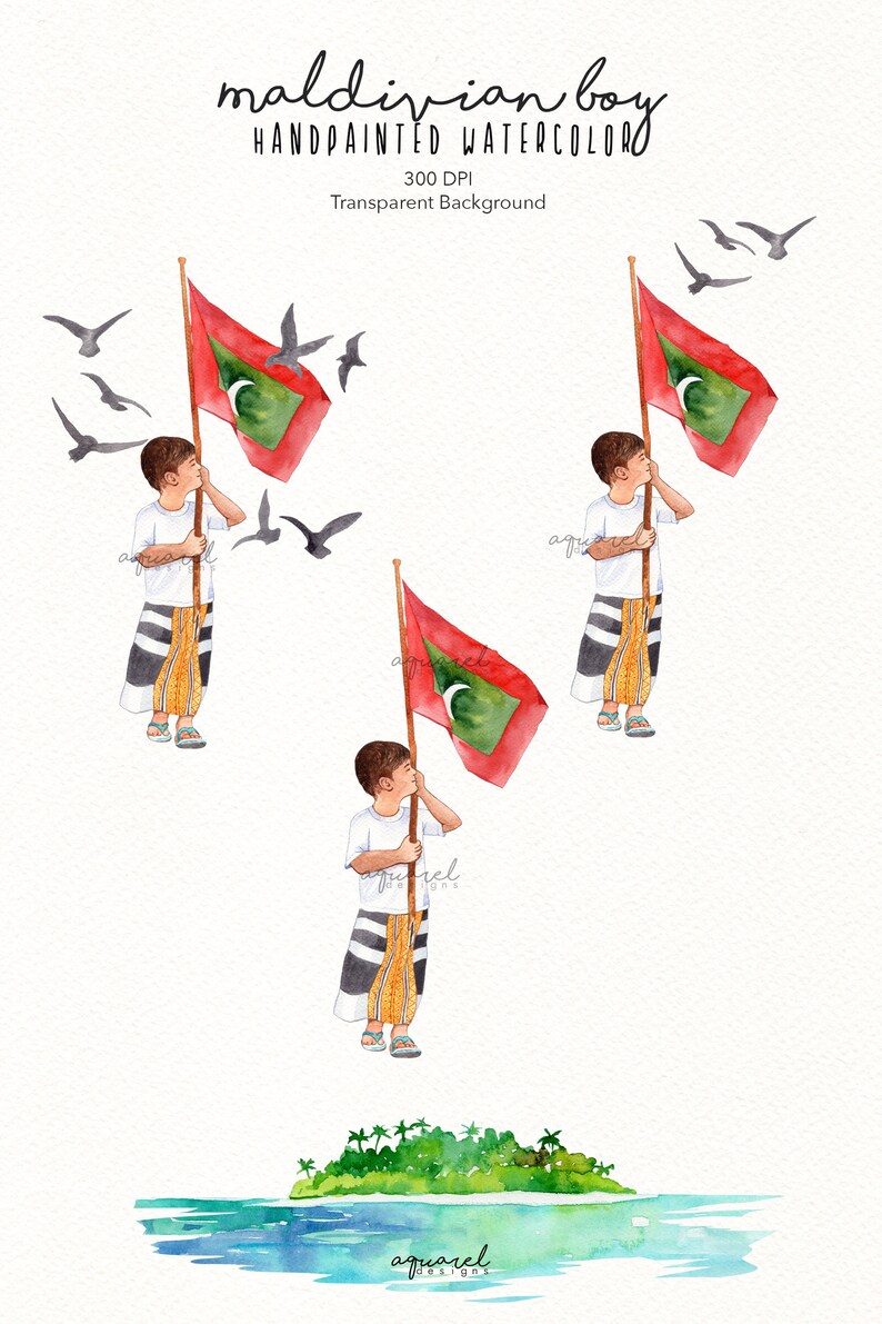 MALDIVIAN BOY Maldives Traditional Wear Flag Feyli - Etsy