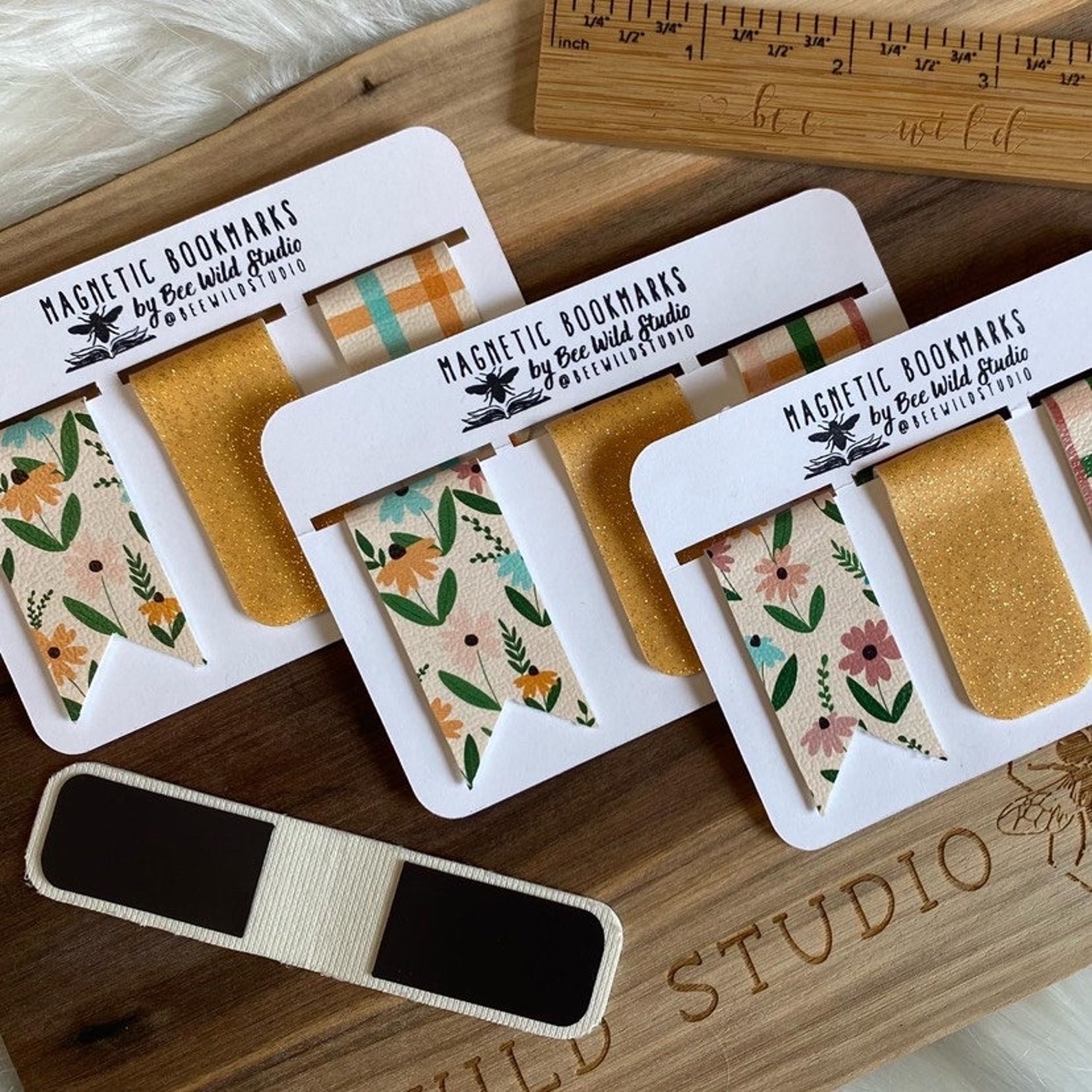 Magnetic Bookmark Faux Leather Bookmark Reading Accessory - Etsy