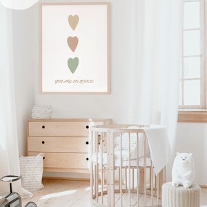 You Are so Loved, Heart Printable Wall Art, Boho Nursery Room Print ...