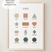 Geometric Shapes Poster, Education Printable Art, Neutral Classroom ...