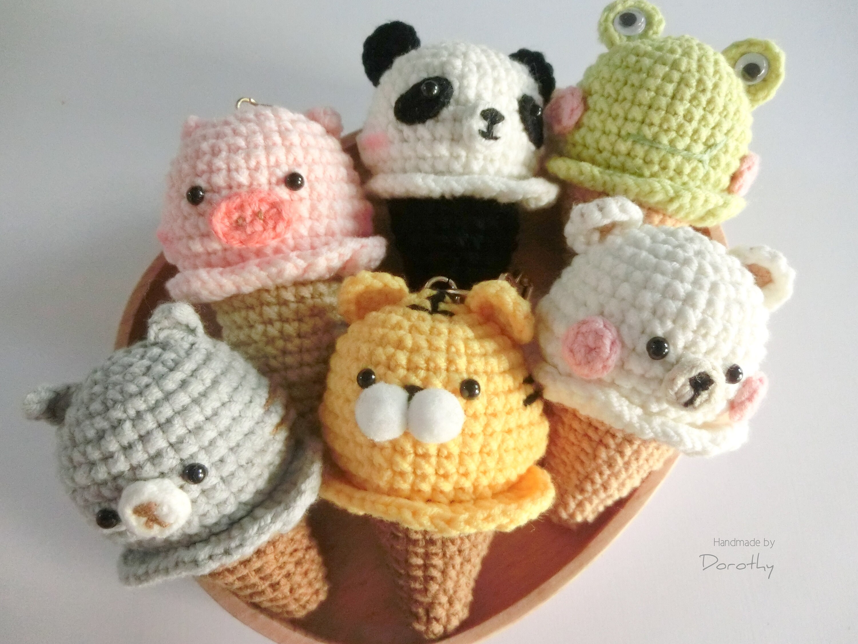 Animal Keychain Cute Keychain Handmade Keychain | Etsy