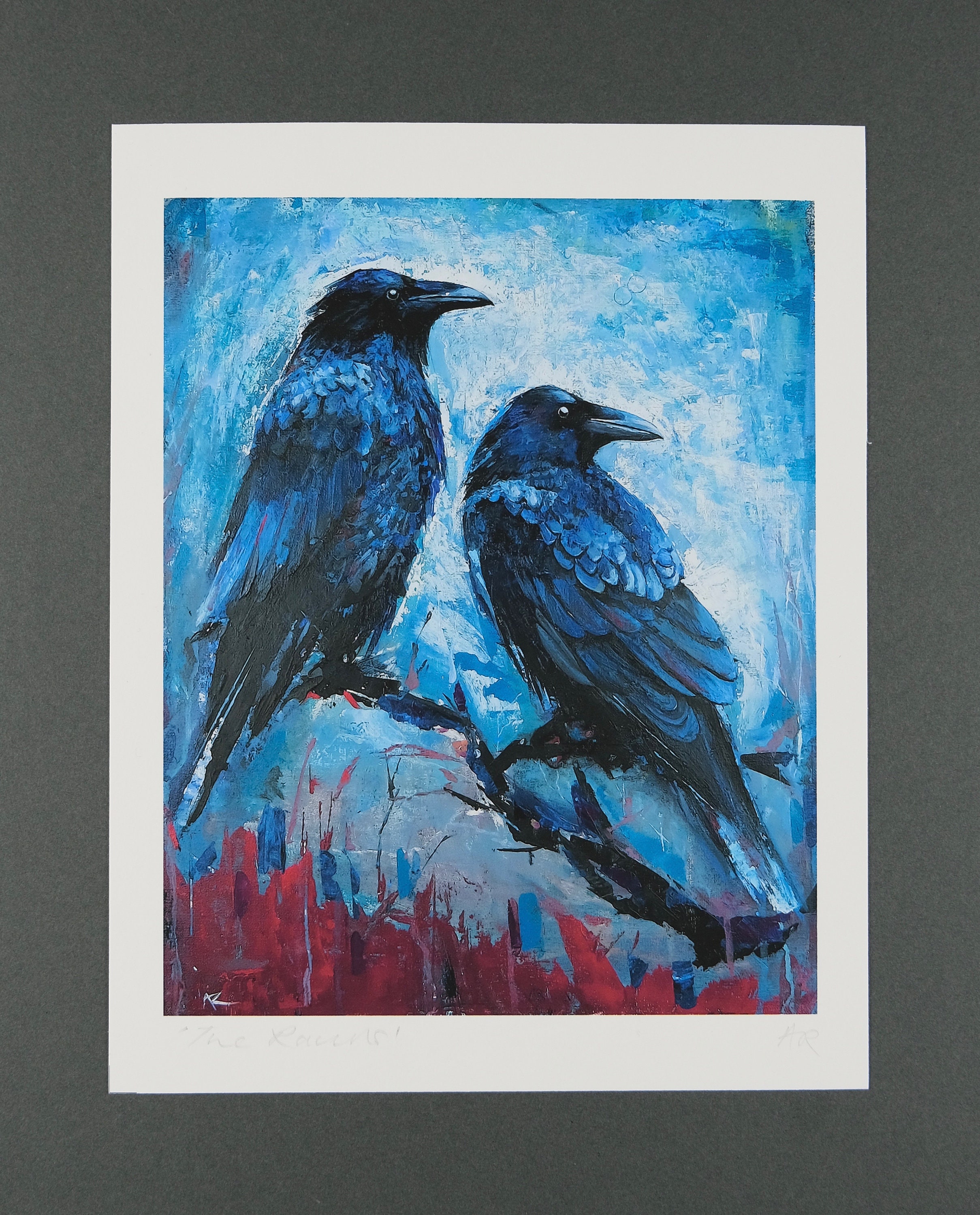 THE RAVENS Raven Print Raven Painting Bird Print Corvids Wildlife Print ...
