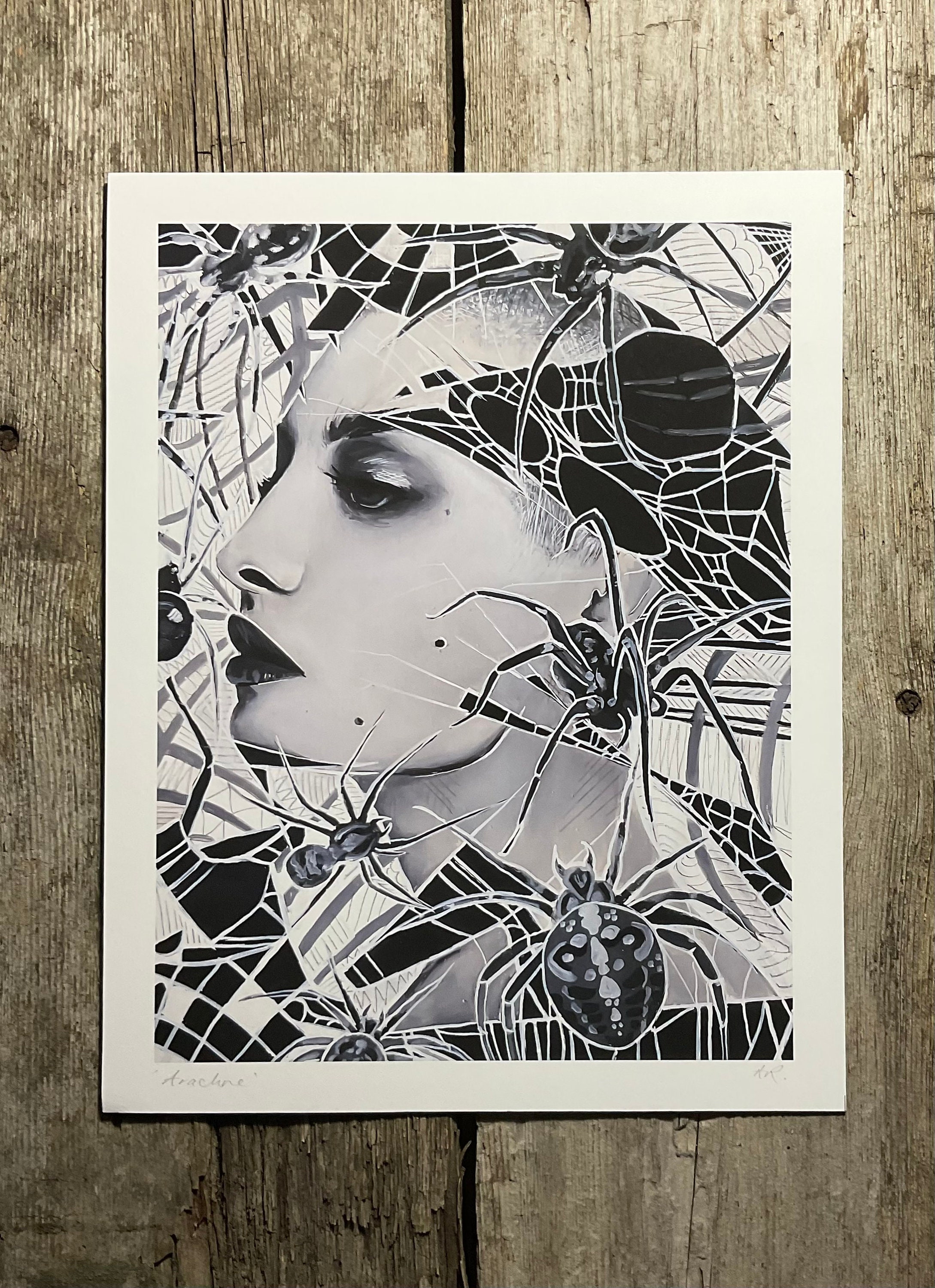 ARACHNE - Greek Mythology - Spider - Portrait Print - Fantasy- Art ...
