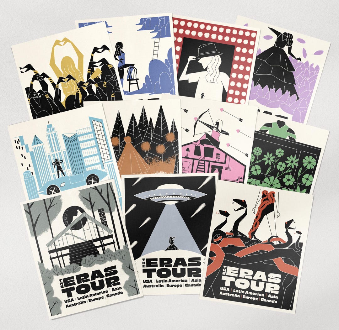 Eras Tour Mid Century Style Posters - Etsy