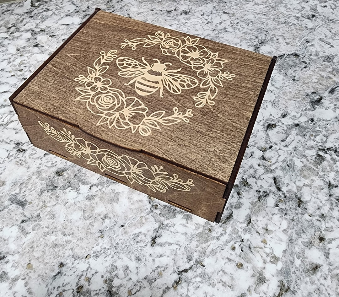Floral Bee Keepsake Box - Jewelry Box - Memory Box - Mothers Day Gift ...
