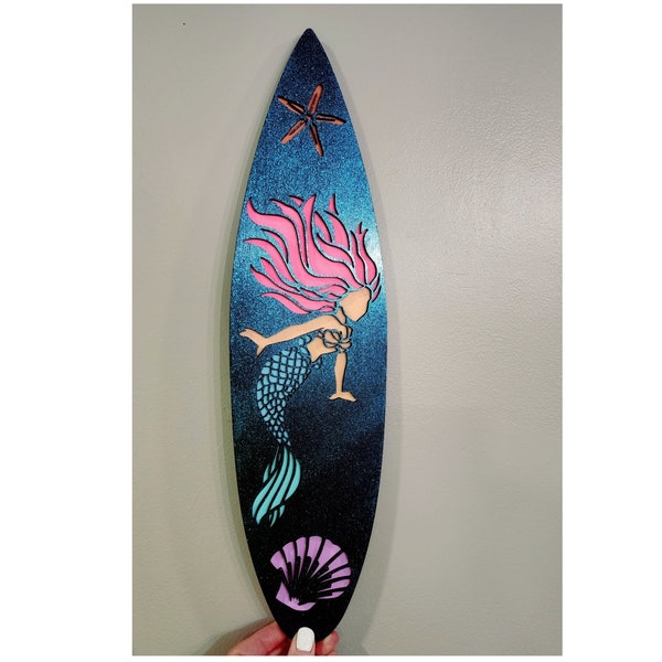 Mermaid Surf Board - Etsy