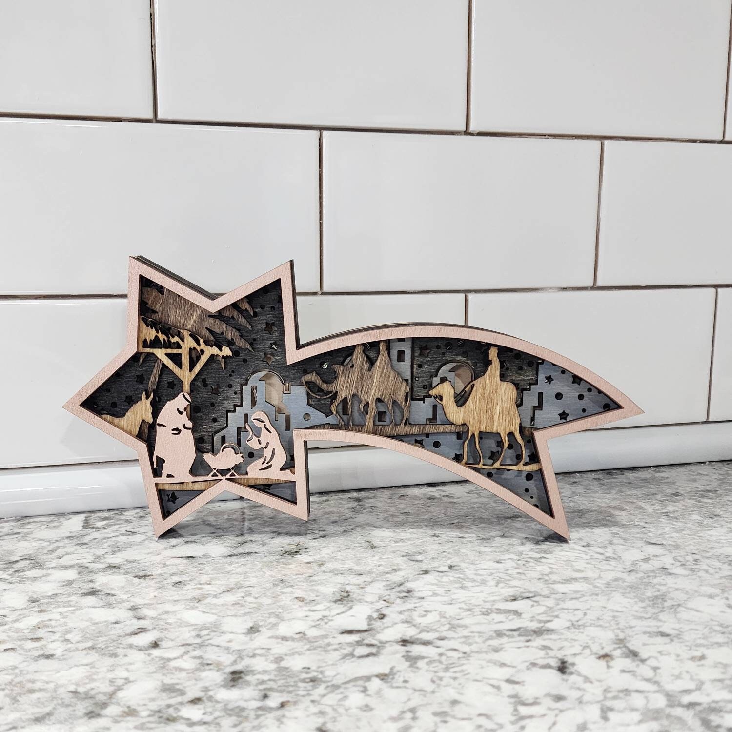 3D Light up Nativity Scene: Hand Painted Christmas Decor - Etsy