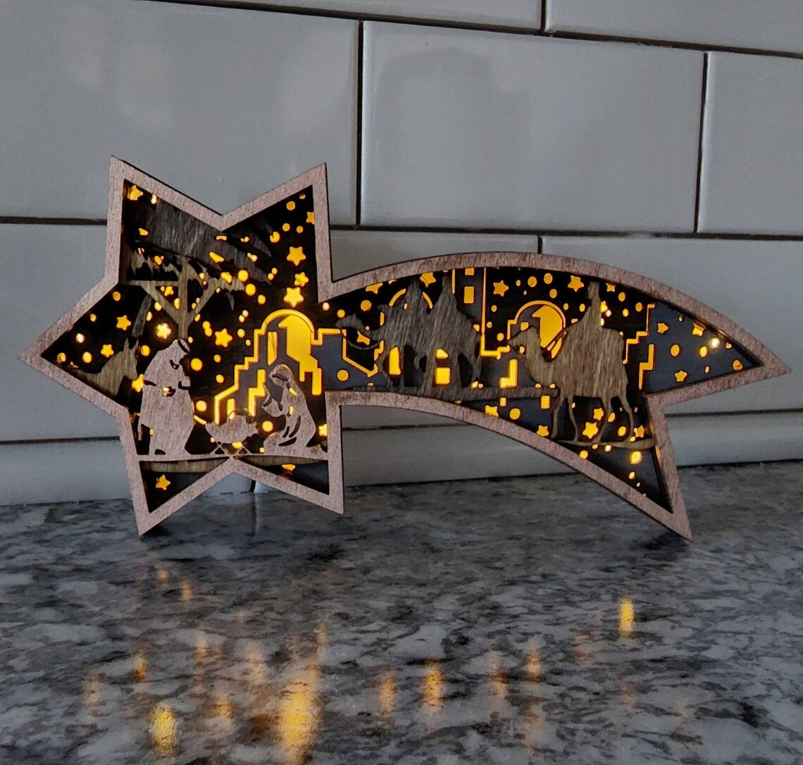 3D Light up Nativity Scene: Hand Painted Christmas Decor - Etsy