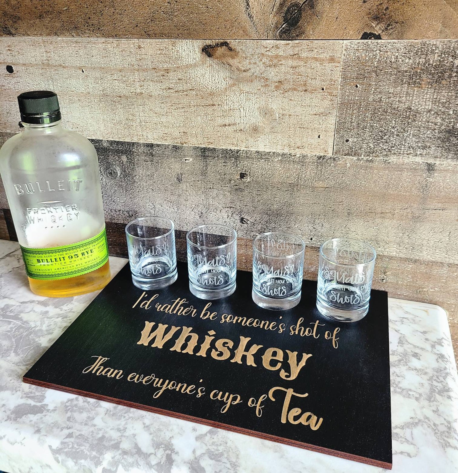 Whiskey Shot Tray Bar Decor Christmas Gift Gifts Under - Etsy