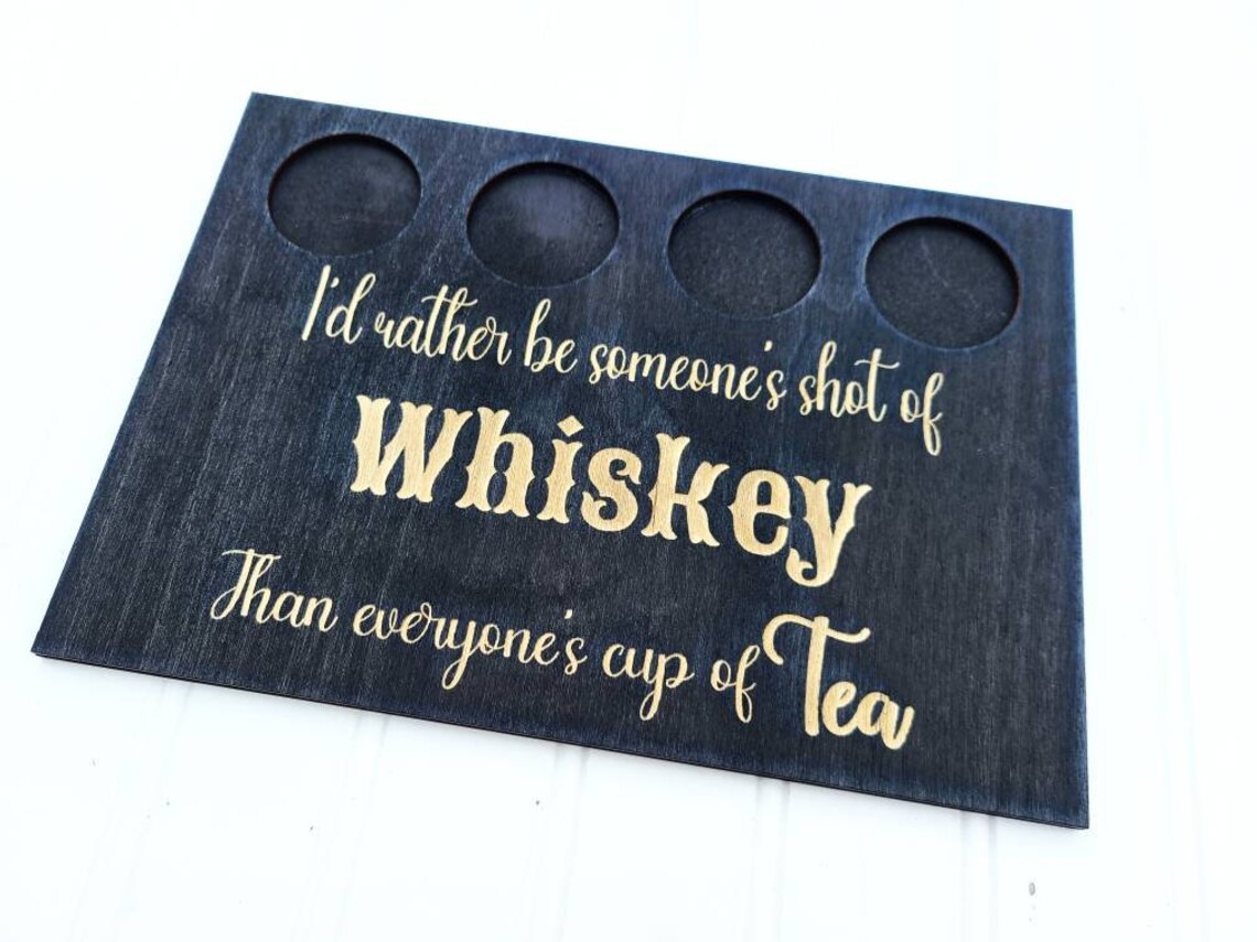 Personalized Whiskey Shot Tray – Bar Decor, Anniversary Gift - Etsy