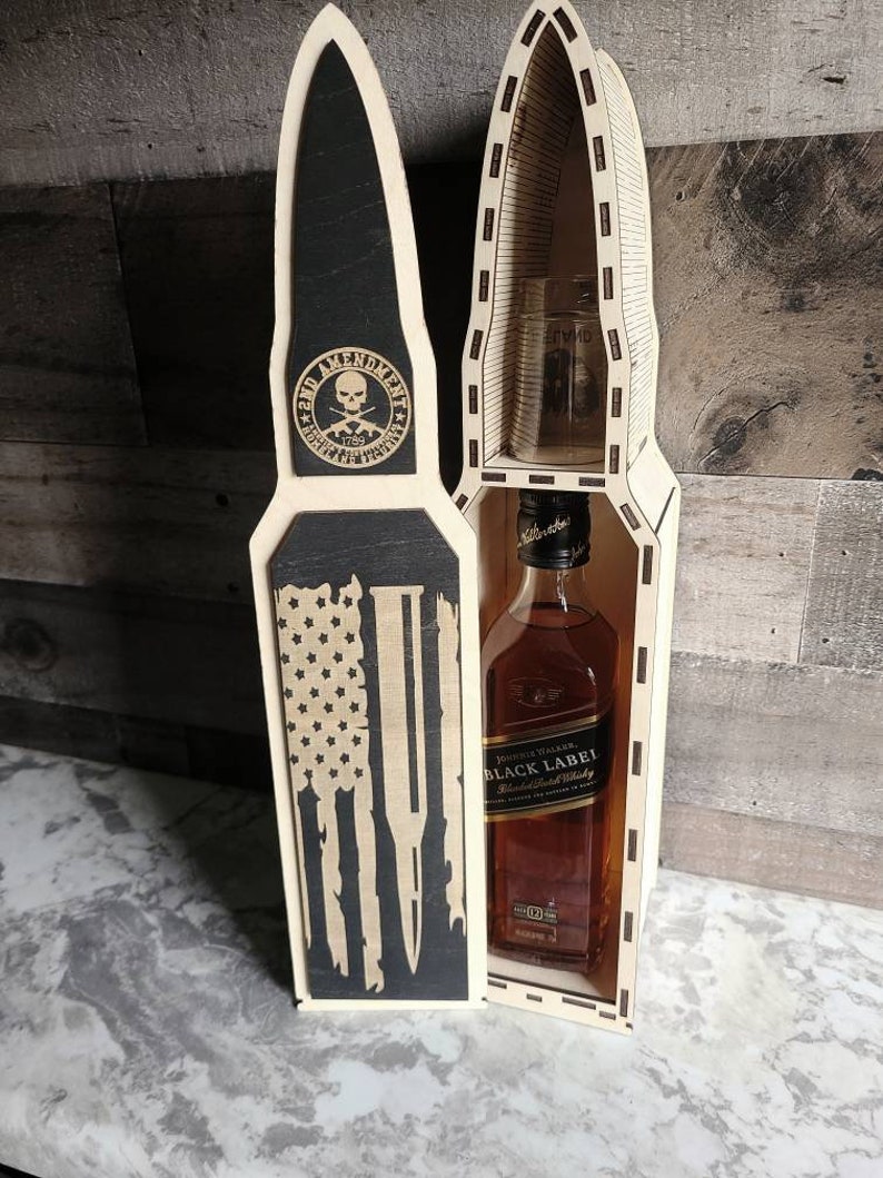2nd Amendment Liquor Gift Box Groom Gift fathers Day Gift - Etsy
