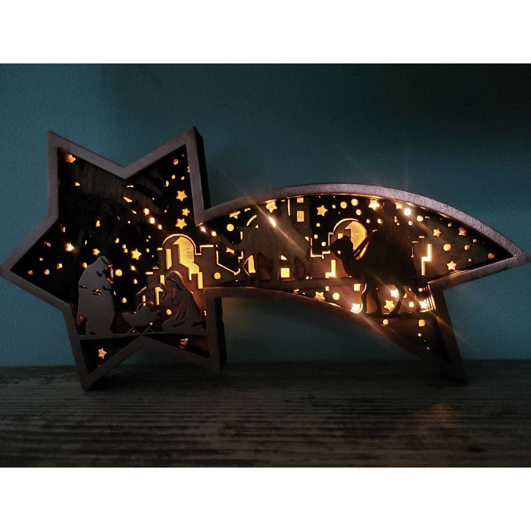 3D Light up Nativity Scene: Hand Painted Christmas Decor - Etsy