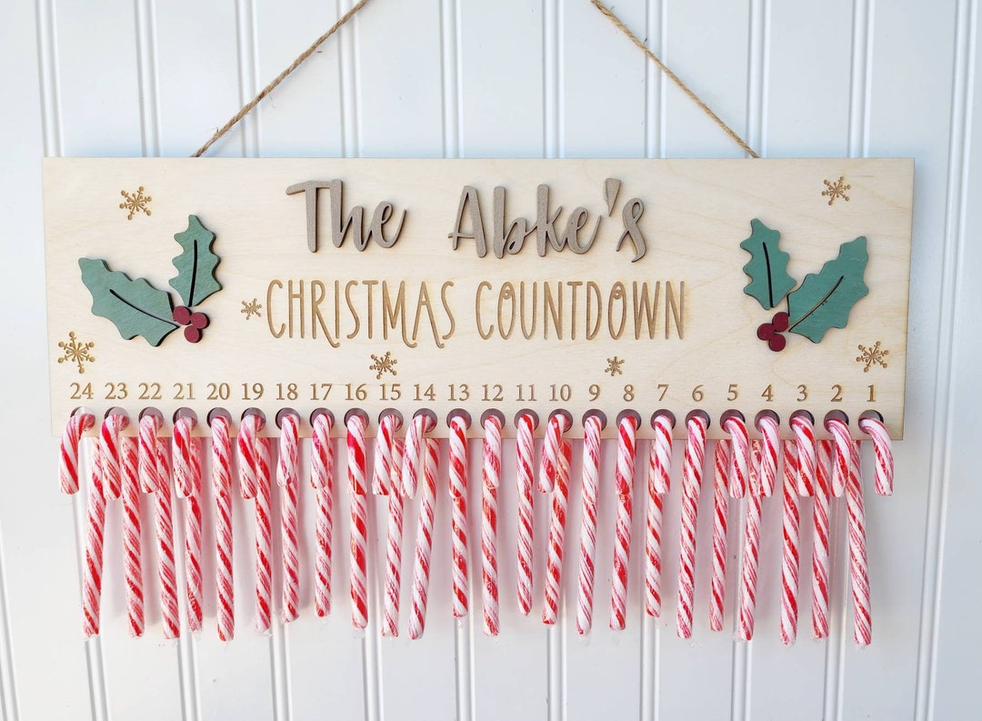 Personalized Family Christmas Countdown Calendar: Custom Decor - Etsy
