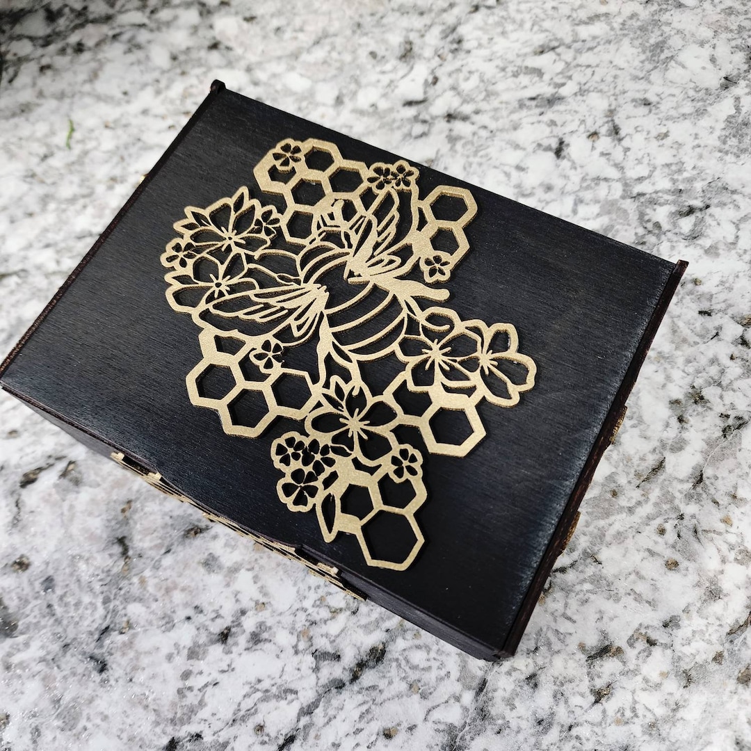 Floral Bee Keepsake Box - Jewelry Box - Memory Box - Mothers Day Gift ...