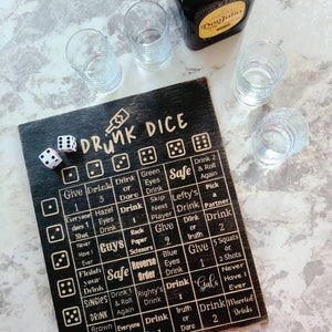 Dice Drinking Game - Party Game - Adult Party Game - New Years Eve ...