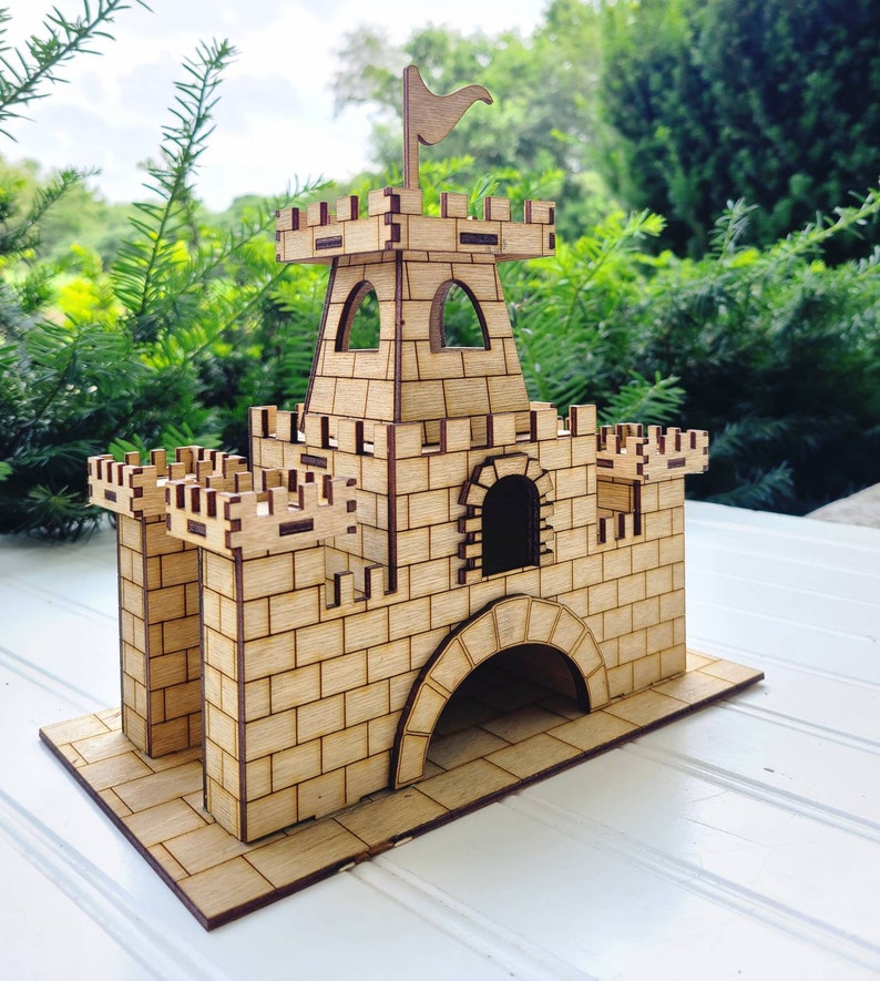 Wooden Castle Kids Play Castle Mini Dolls Castle Kids - Etsy
