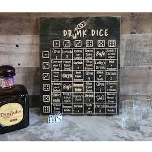 Dice Drinking Game - Party Game - Adult Party Game - New Years Eve ...