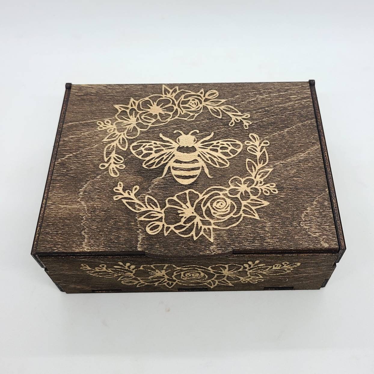 Floral Bee Keepsake Box Jewelry Box Memory Box Mothers | Etsy