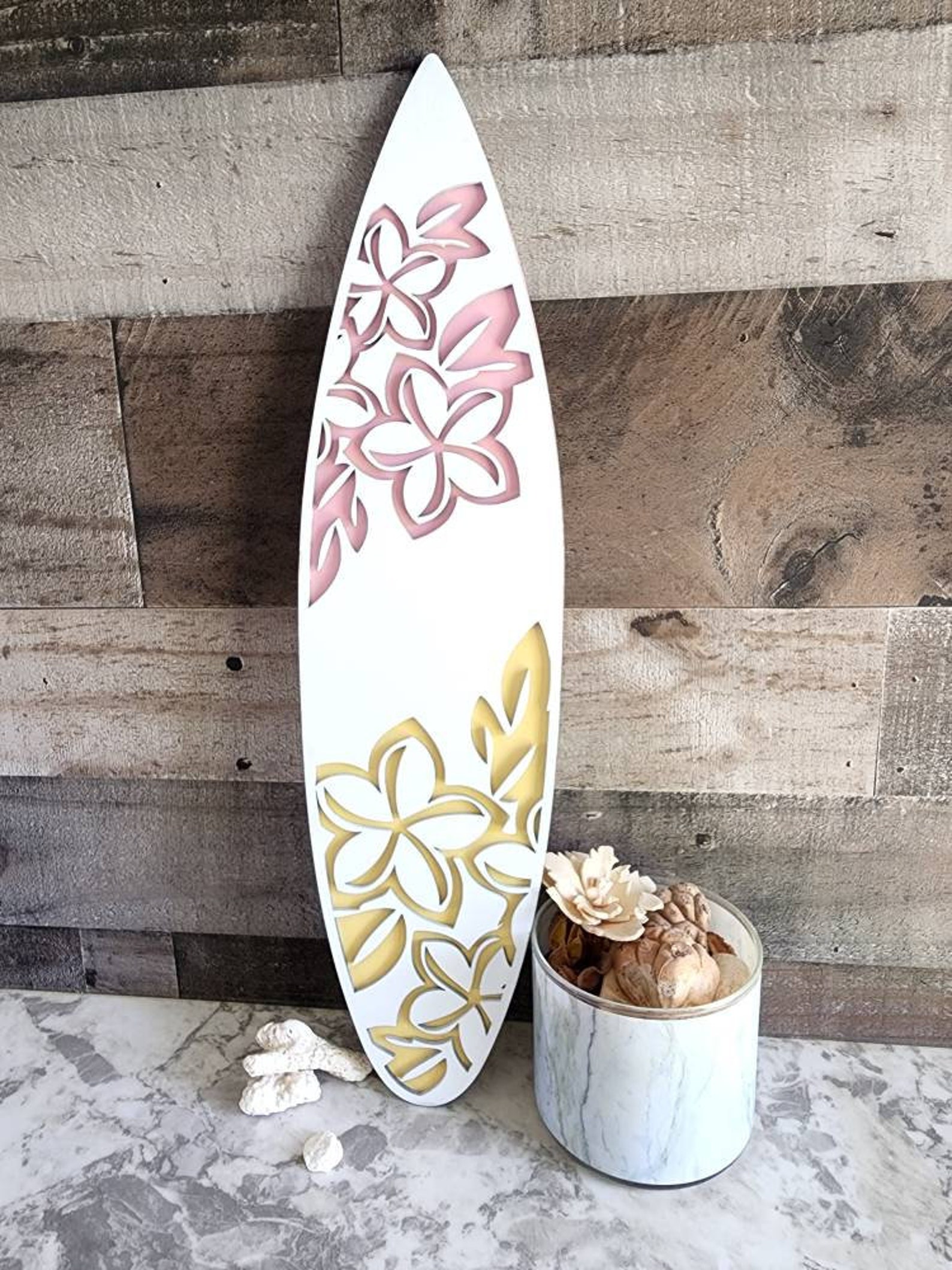 Surf Board Wall Hanging Sea Turtle Decor Pineapple Decor - Etsy