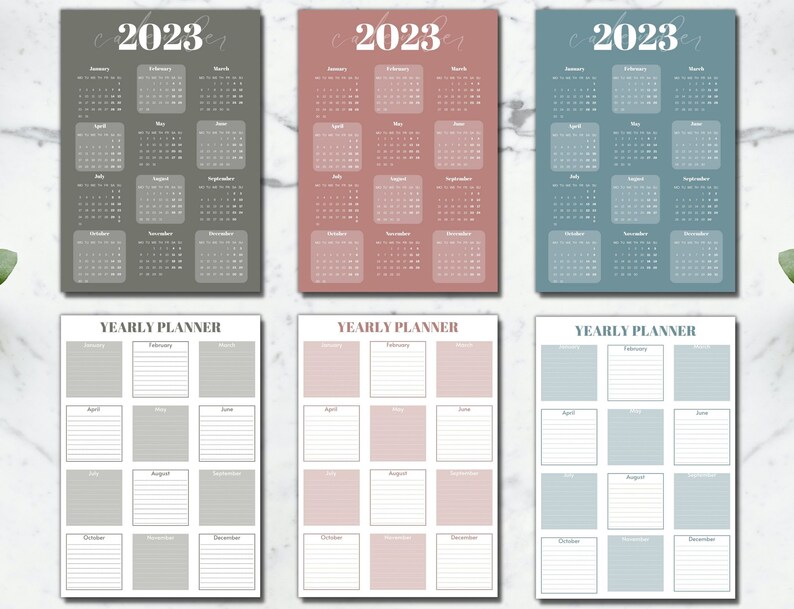 2023 Calendar Printable 2023 Calendar Printable Calendar - Etsy UK