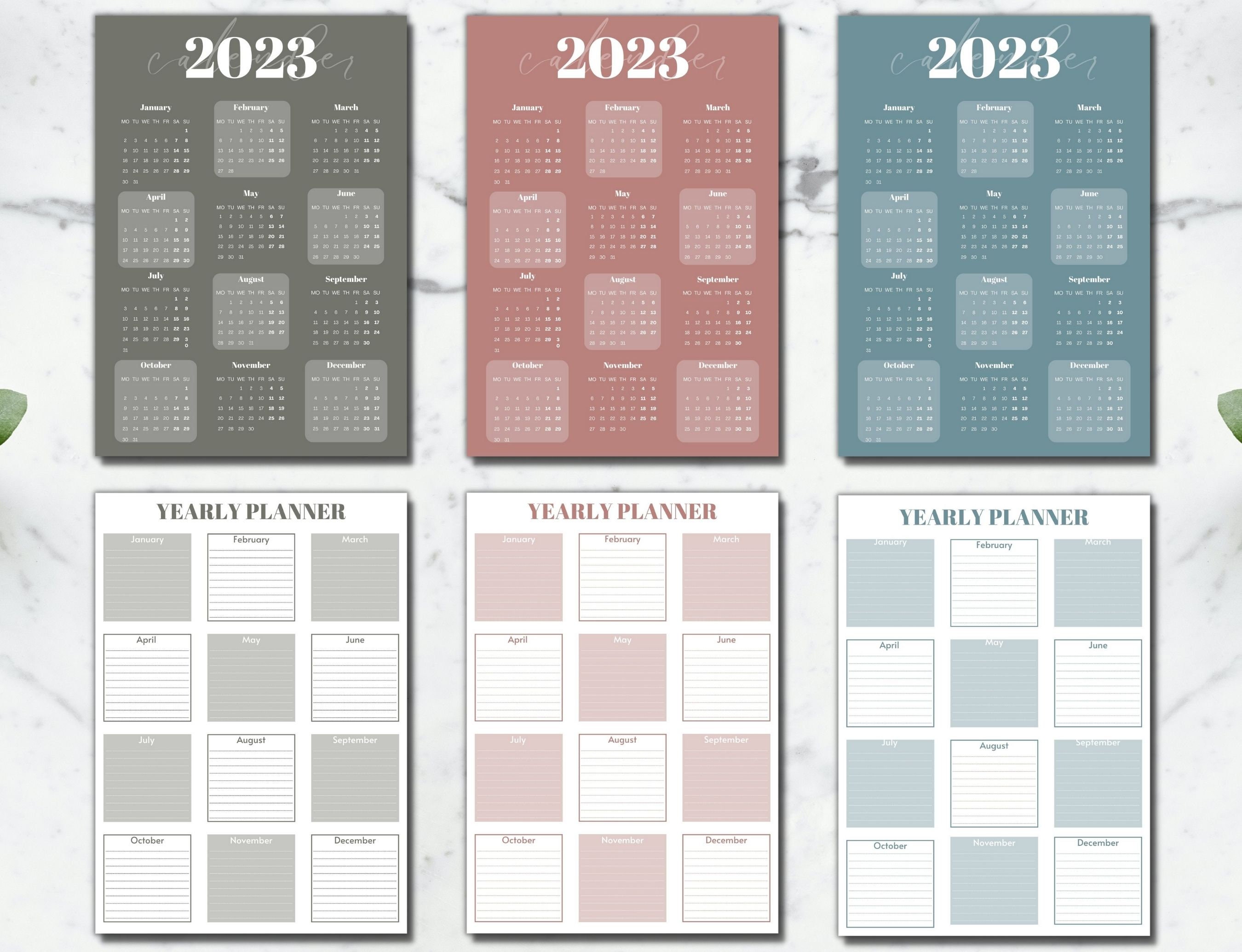 2023 Calendar Printable 2023 Calendar Printable Calendar - Etsy UK