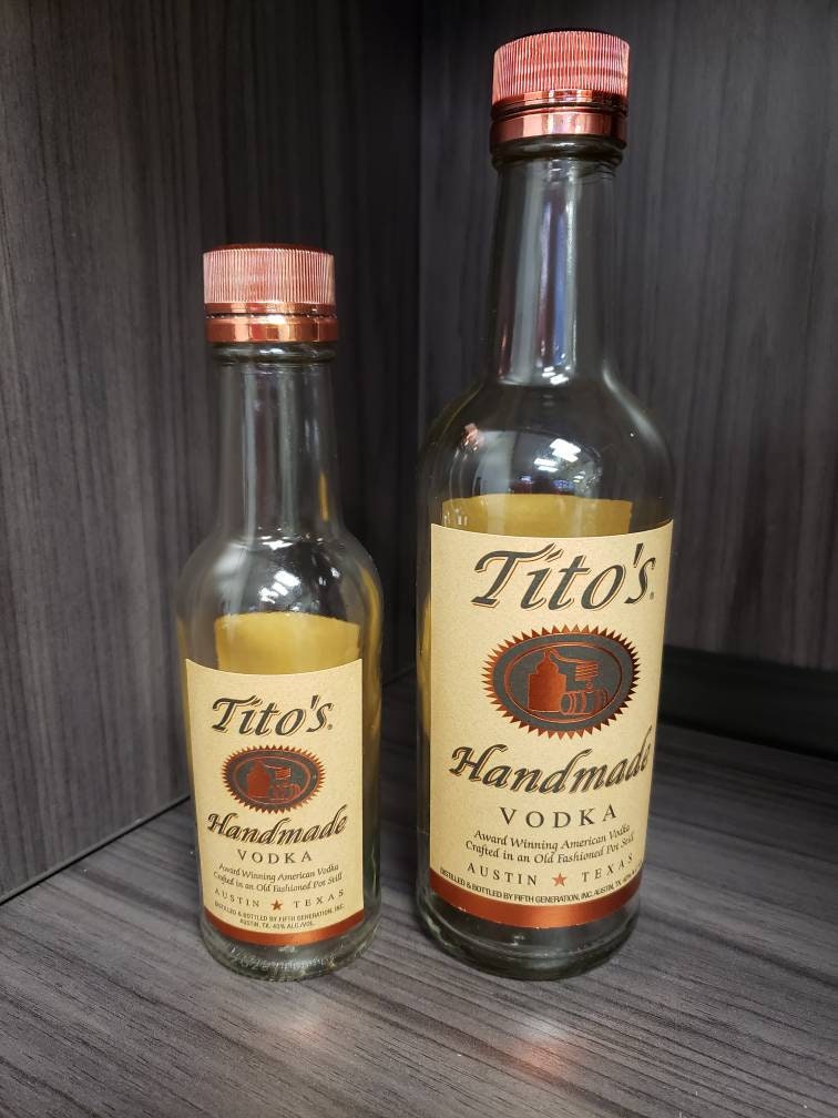 Empty 375ml and 200 Ml Titos Vodka Glass Bottle, Crafting, Upcylce - Etsy