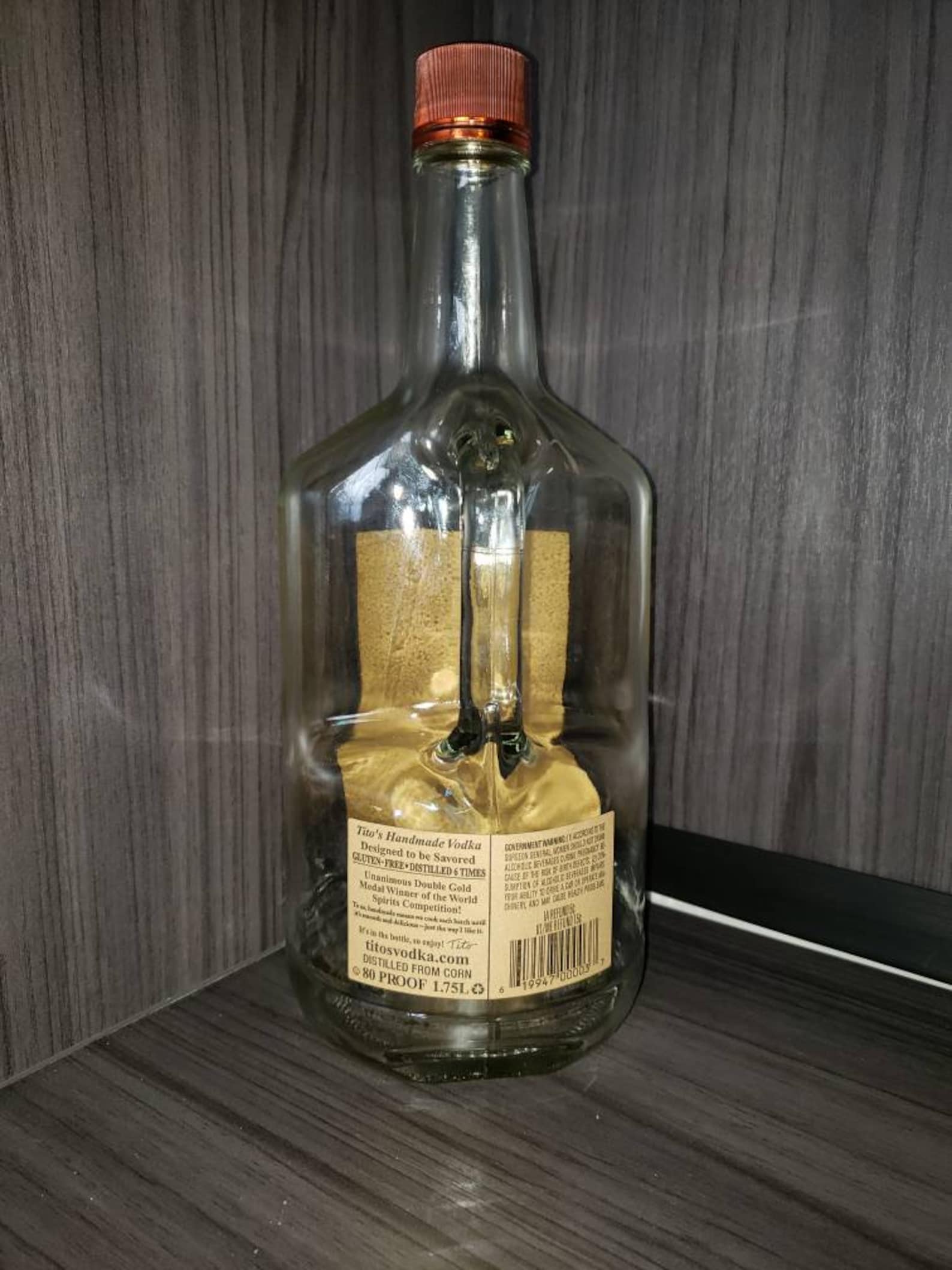 Empty Handle 1.75 Ml Titos Vodka Glass Bottle Crafting - Etsy