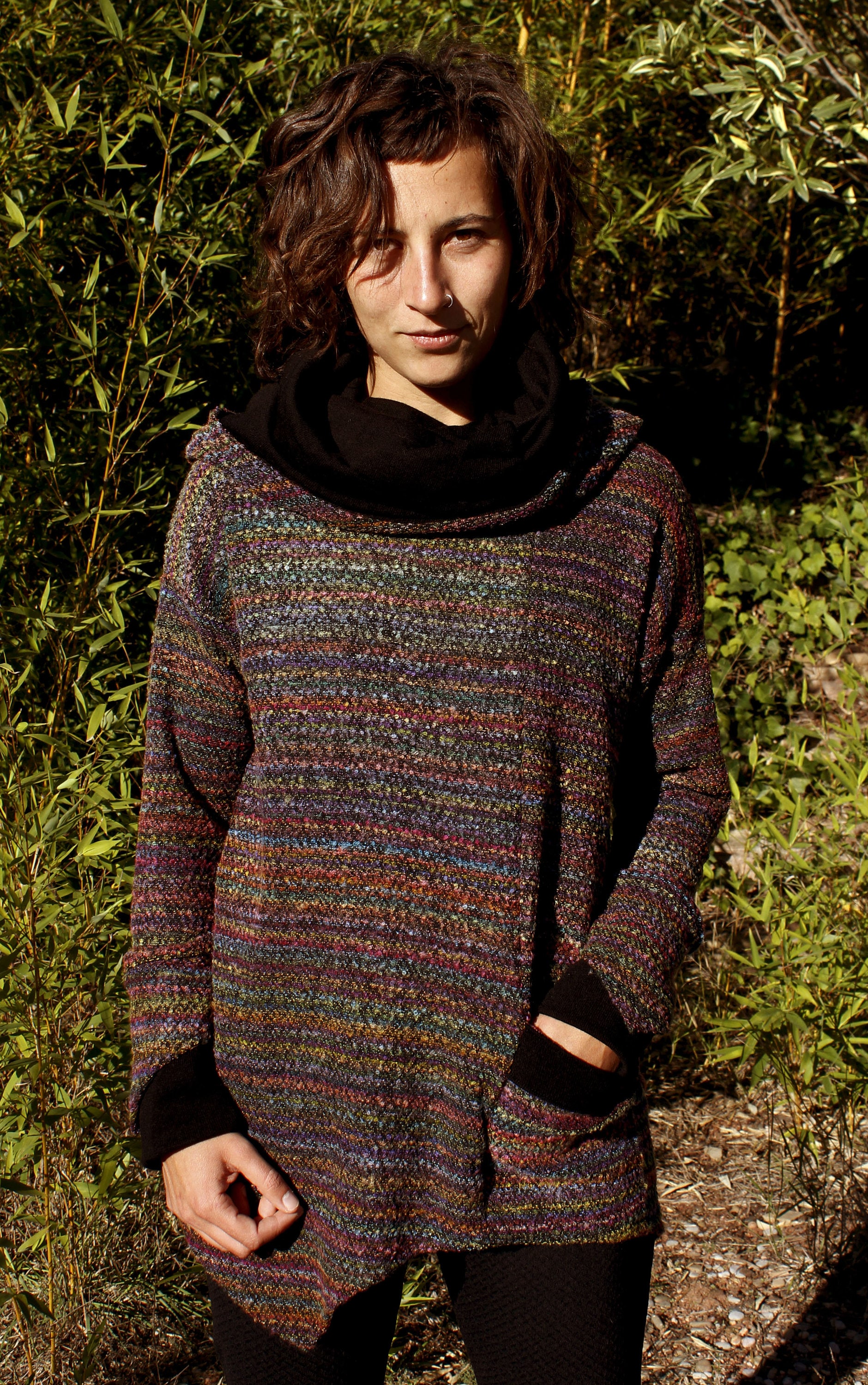 Medieval Sweater With Hood and Scarf Effect - Etsy UK