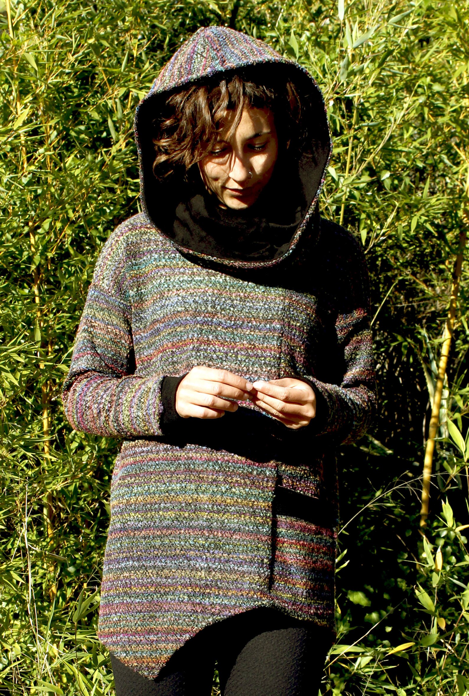 Medieval Sweater With Hood and Scarf Effect - Etsy UK