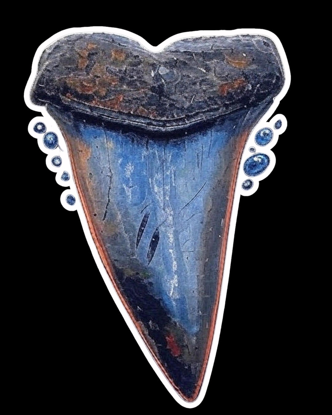 Mako Shark Tooth Sticker, Ancient Fossil Replica - Etsy