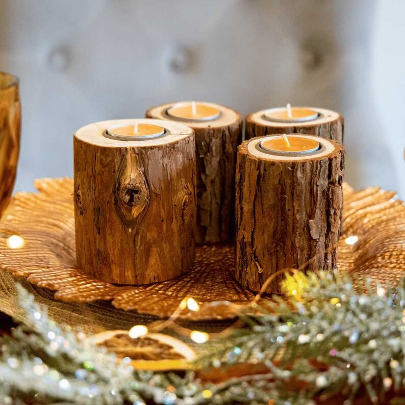 Enchanted Forest Decor Set Rustic Christmas Home Decor for Festive ...
