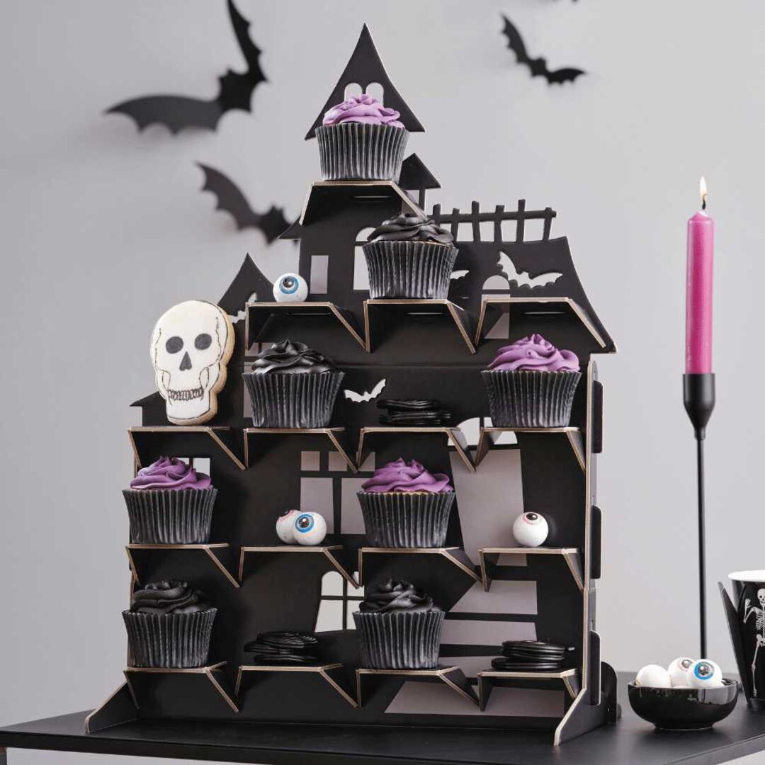 Haunted House Halloween Treat Stand Halloween Home Décor, Spooky ...
