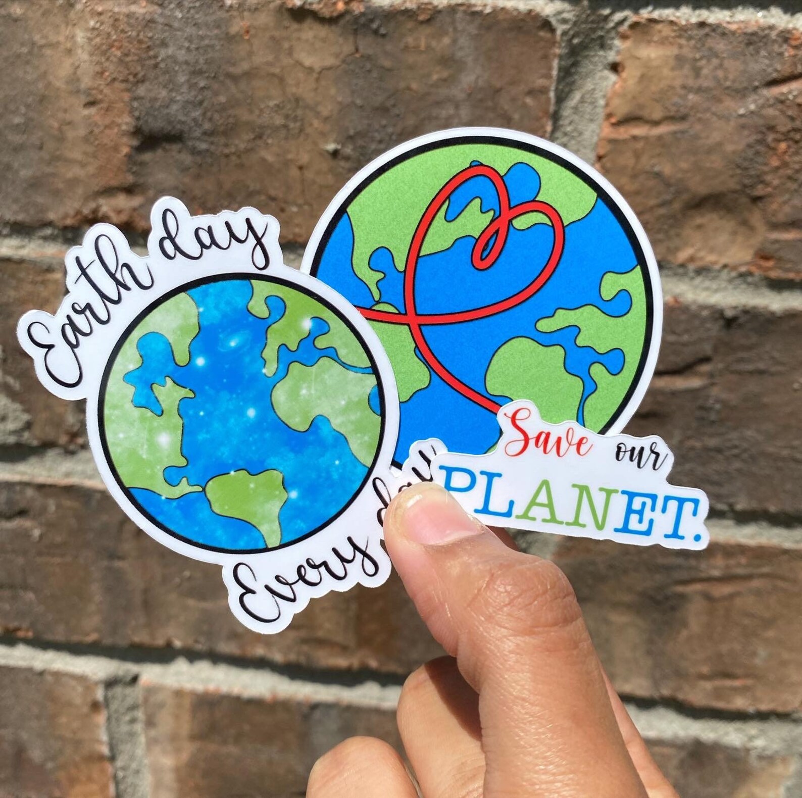 Earth Day Sticker 3 Pack Día De La Tierra Earth Stickers Pegatinas Del ...