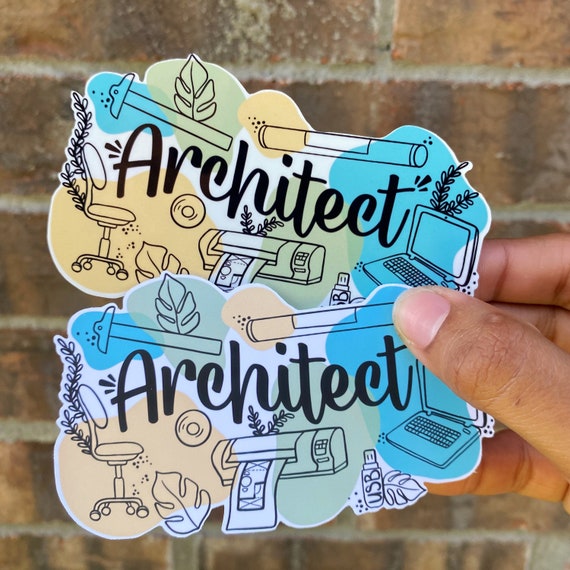 Architect Sticker Arch Sticker Pegatina De Arquitecto/a - Etsy