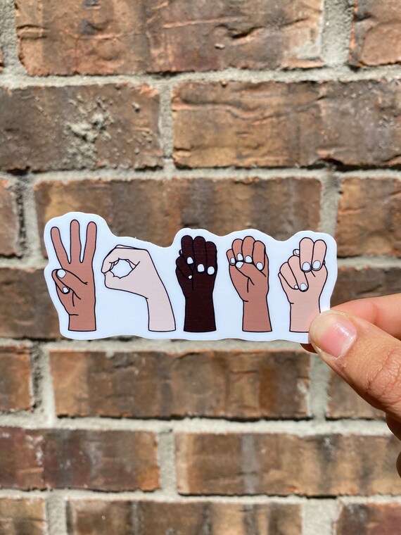 Women Sign Sticker Sign Language Sticker Women Sticker - Etsy